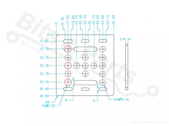 V-Slot Openbuilds Gantry Plate kit 2020 - Bits & Parts Elektronica