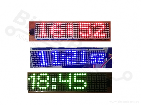 LED Matrix Display Module 8x8 4-way MAX7219 Green - Bits & Parts ...