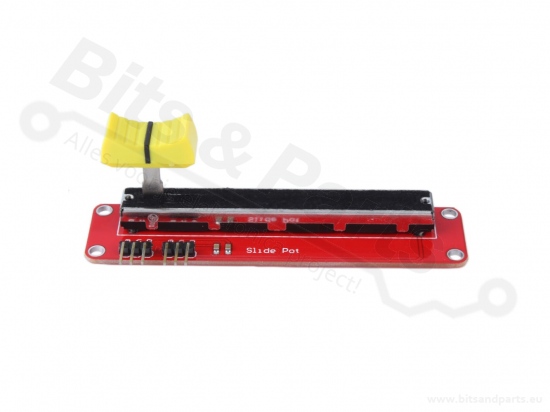 Weerstand regelbaar / potentiometer lineair 10K dubbel - 65mm geel ...