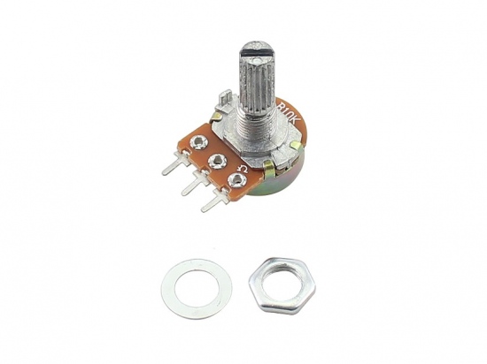 Weerstand regelbaar / potentiometer axiaal 10K Ohm Lineair ø6mm - Bits ...