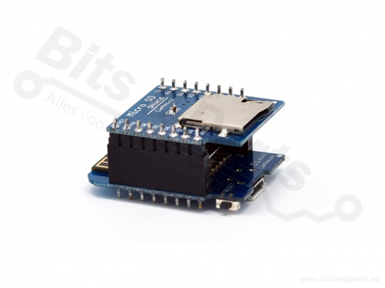 WeMos D1 mini MicroSD shield - Bits & Parts Elektronica